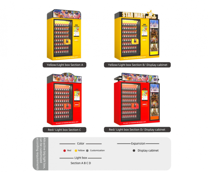 Blind Box Vending Machine Lift Type 32-Inch Personalized Customization