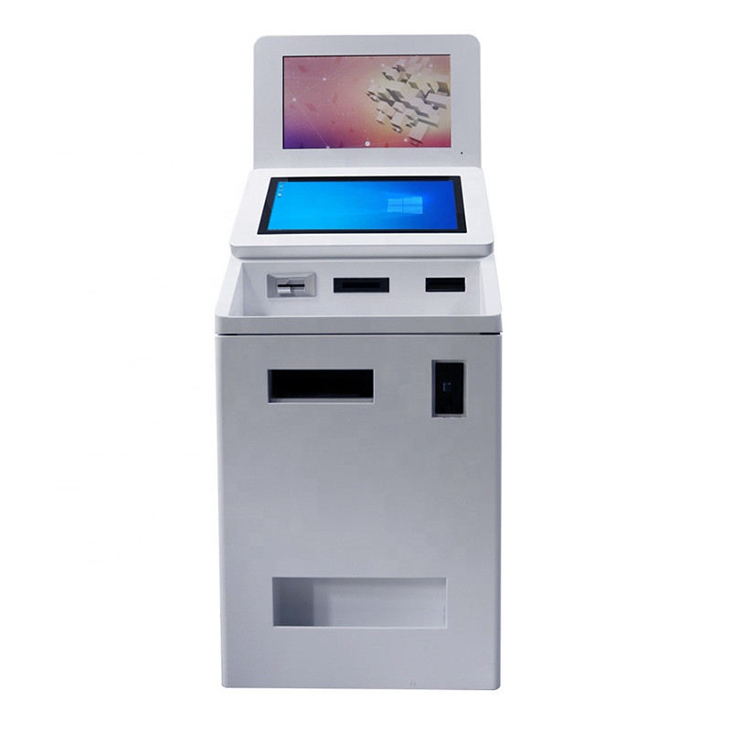 Dual Screen Size QR Scanner Card Reader Cash and Coin Dispensing Self ...