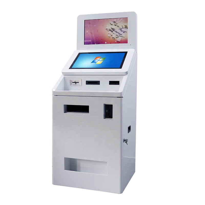 Dual Screen Size QR Scanner Card Reader Cash and Coin Dispensing Self ...