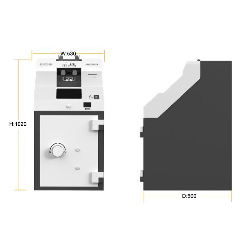 2mm Lattice Structure Intelligent Cash Deposit Machine Fast Vaulable ...