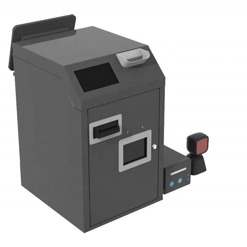 Touch Screen Cash Recycling Machine CRS Self Service Kiosk With Barcode ...