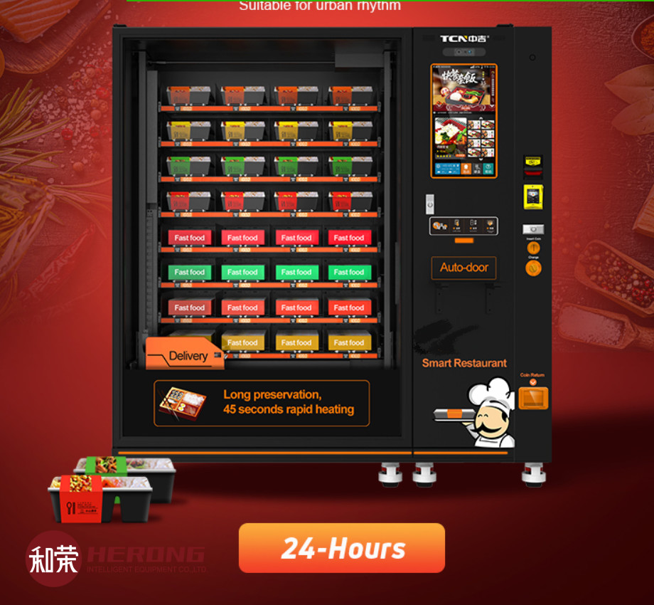 Hot Meal Lunch Box Vending Machine Hot Food Vending Machines