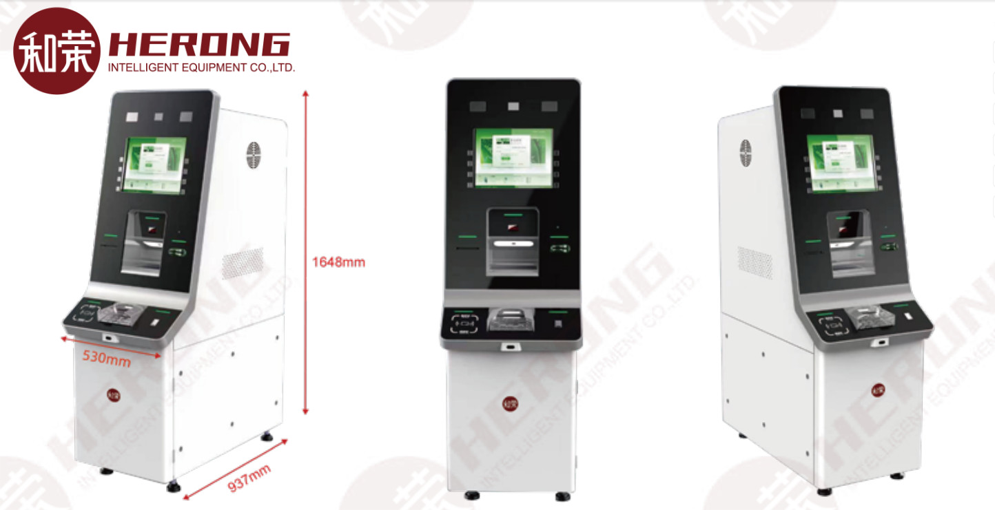 High Security Lobby CRM Money Counter ATM System Cash Recycling Machine ...