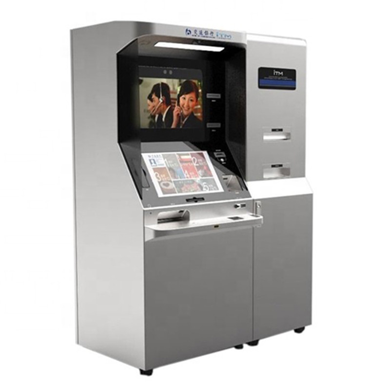 Dual Screen Cash Deposit Kiosk Atm Teller Machine For Money Deposit ...